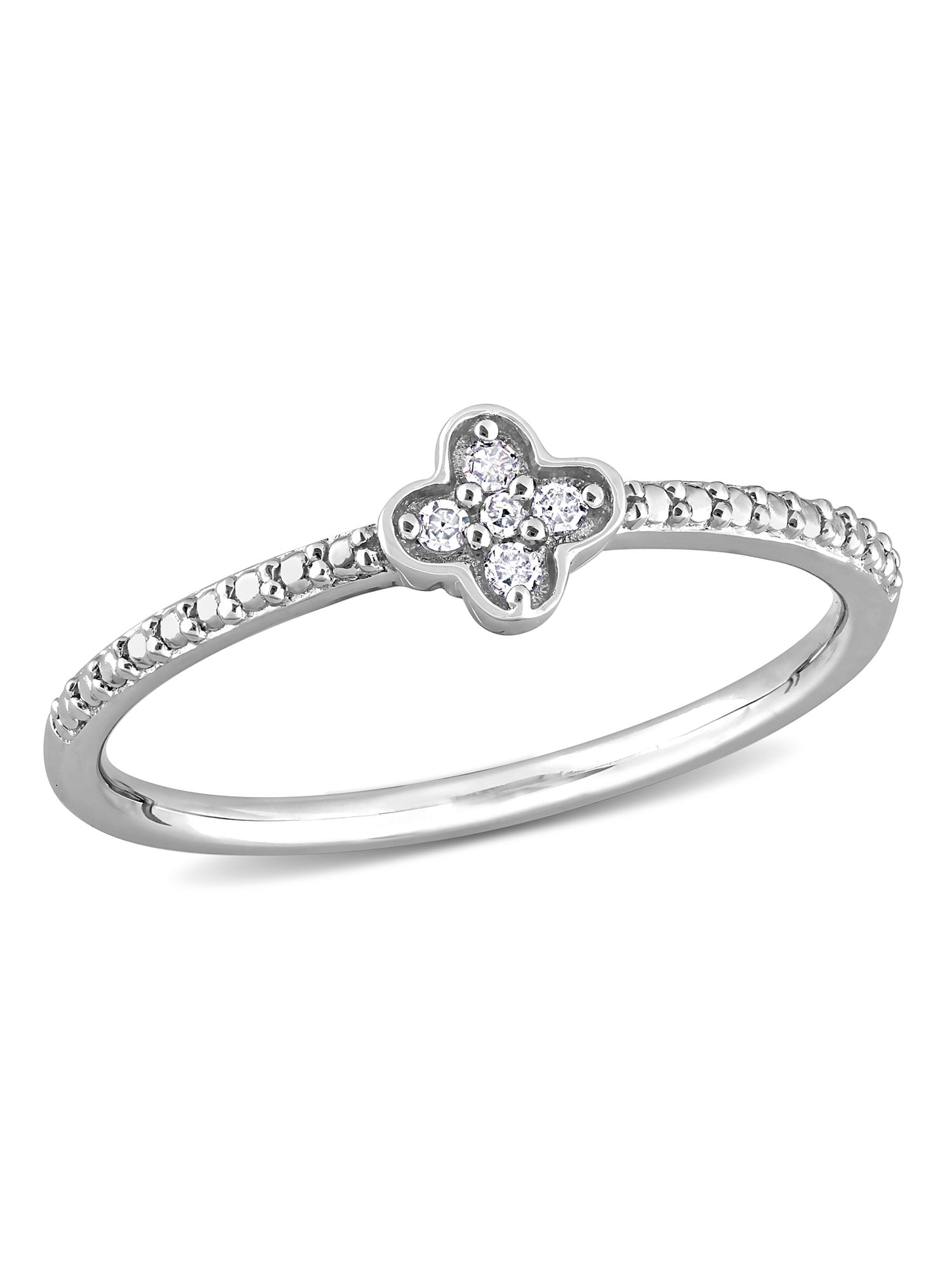 Everly Women's Diamond Sterling Silver Ring - Walmart.com