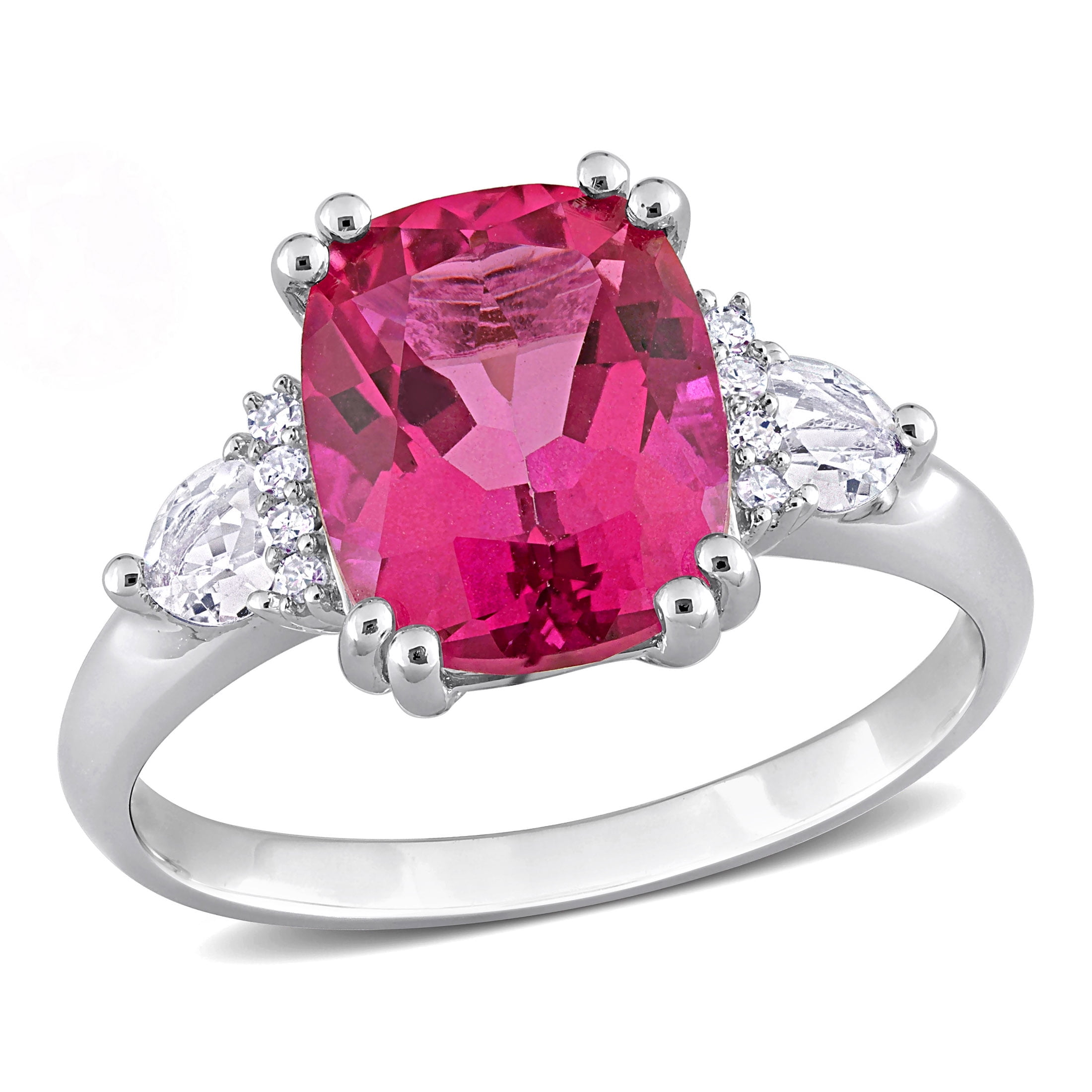 Everly Women's Topaz and Ruby Sterling Silver Ring - Walmart.com