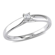 Forever Bride 1/10 Carat T.W. Round Diamond Sterling Silver Miracle ...
