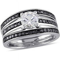 Everly Women's Diamond Diamond Sterling Silver Bridal Set - Walmart.com