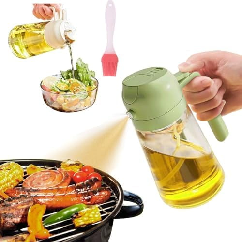 Evermire Two In One Oil Dispenser,2-In-1 Olive Oil Sprayer For Cooking ...