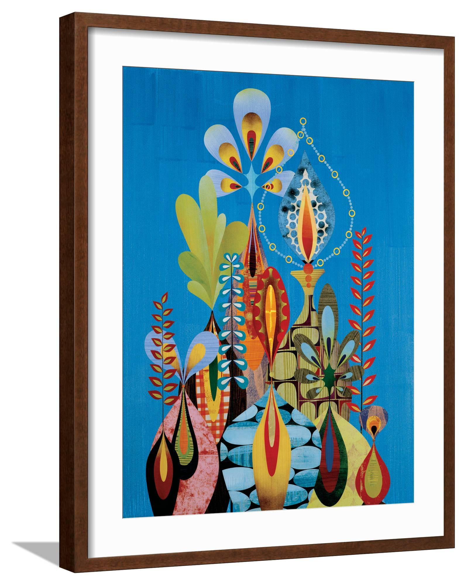 Art.com Evernia Art Print by Rex Ray, Brown Frame Wall Art, 23" x 29 ...