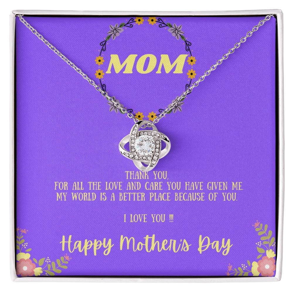 Evernity Love Knot Mother's Day - Love Knot Necklace - Message Card ...