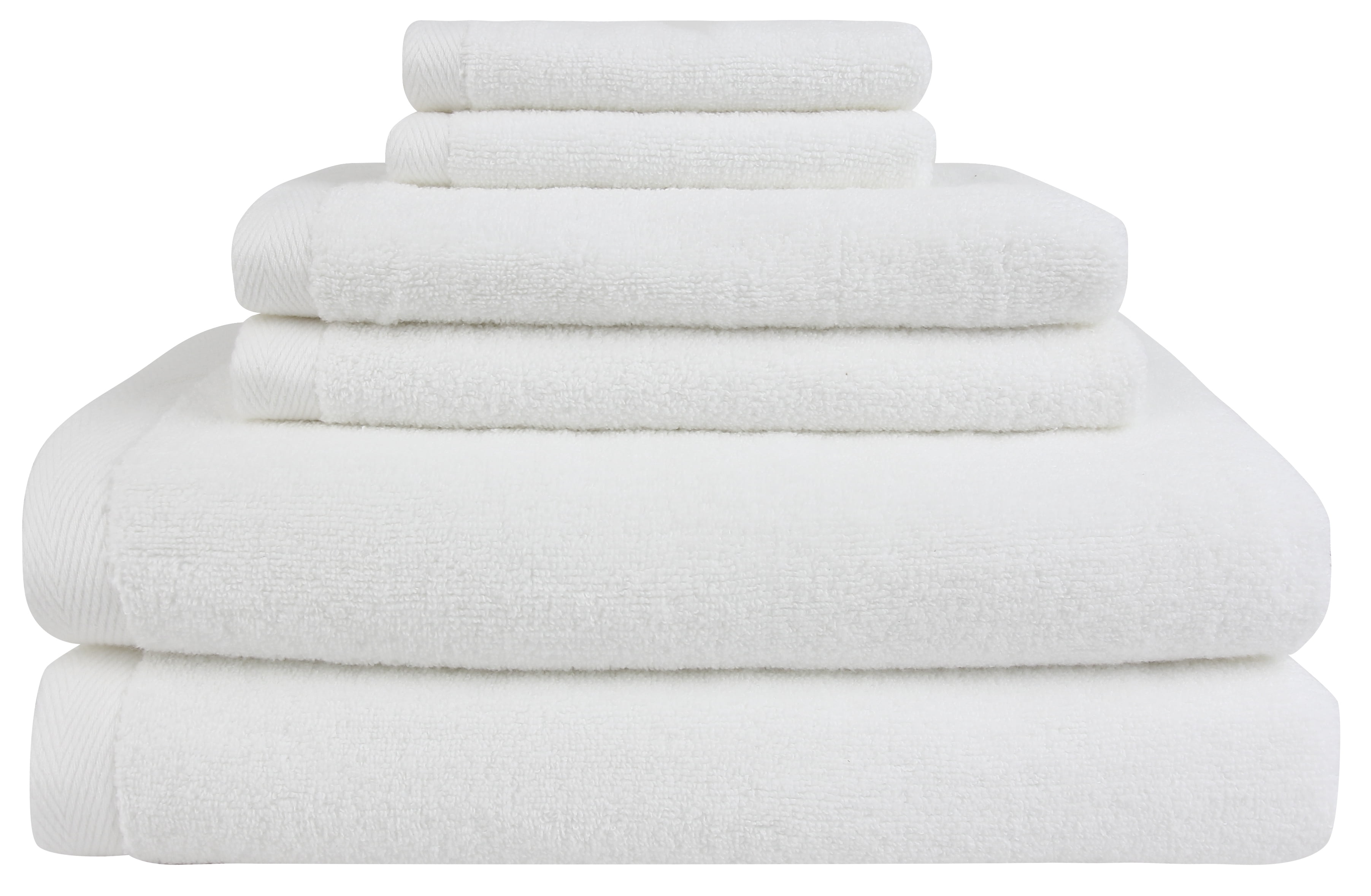 Everplush® Essential Bath Towel Set 6 Piece Set in Porcelain - Walmart.com