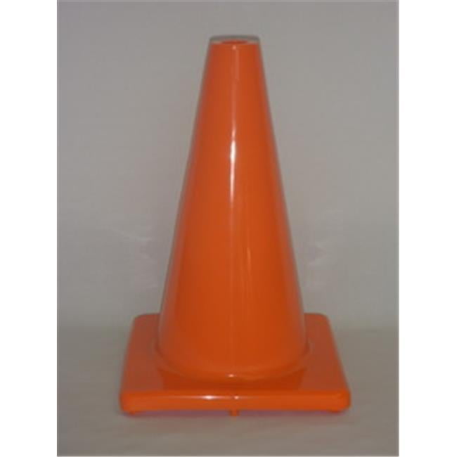 Everrich EVB-0031-1 12 in. Height Vinyl Cones Square Base, Orange ...