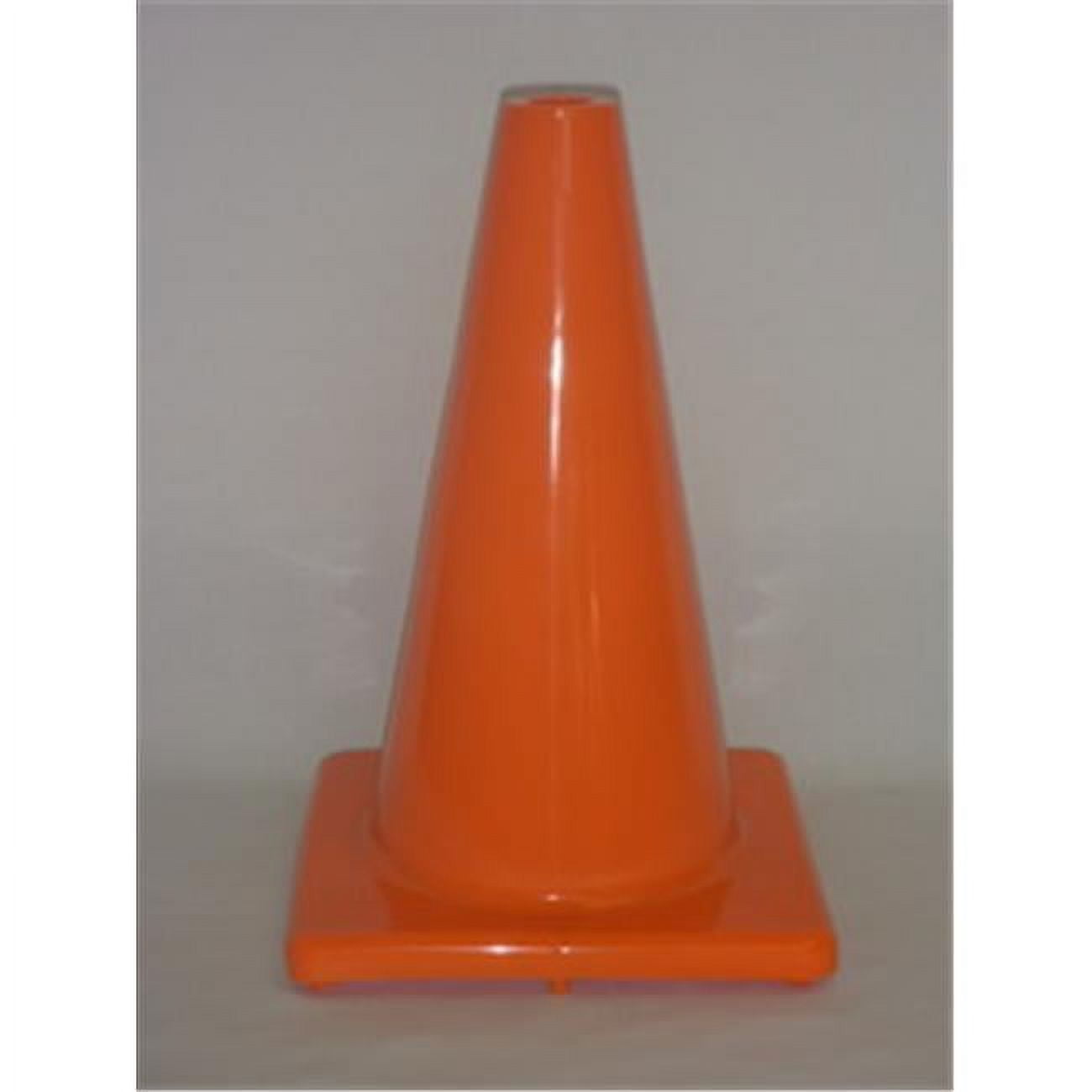 Everrich EVB-0031-1 12 in. Height Vinyl Cones Square Base, Orange ...