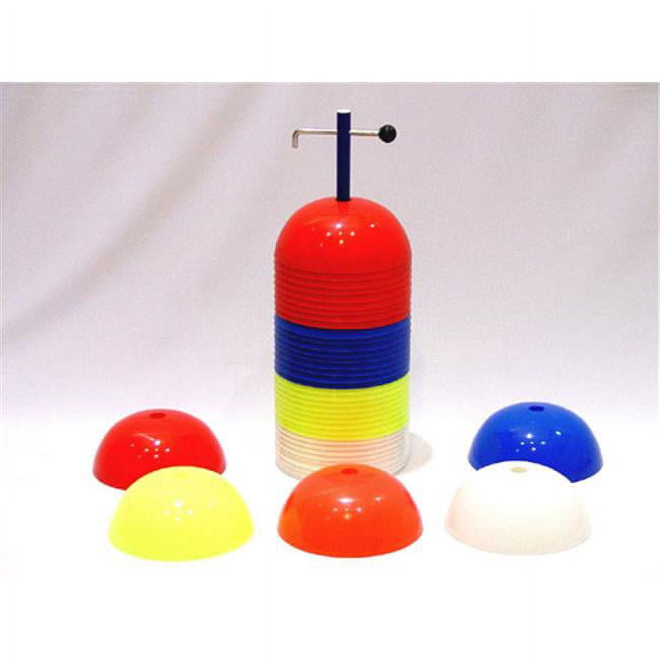 Everrich Rigid Dome Cones - 7.75 x 3.5 Inch - 36 Pieces of 6 Colors - Walmart.com