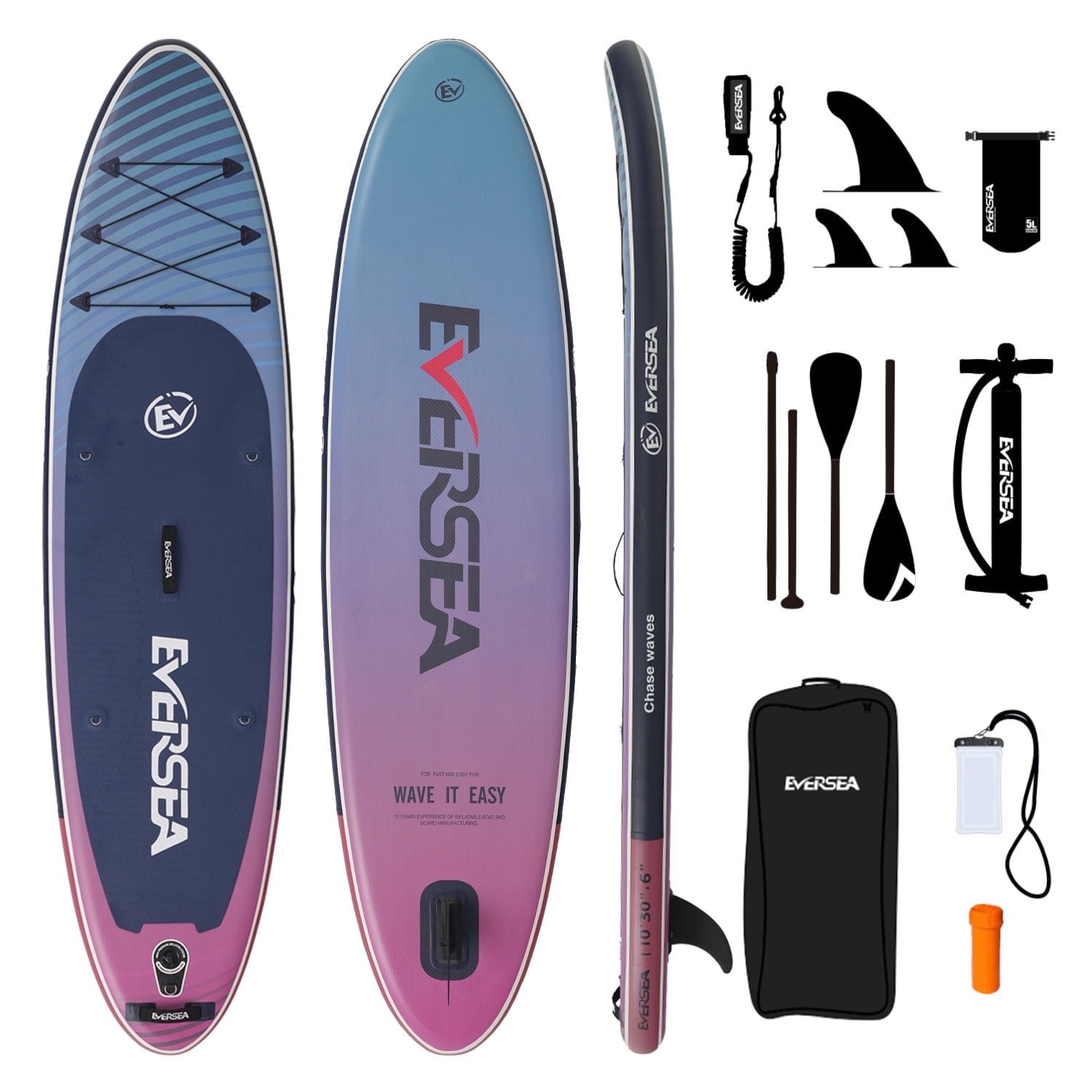MSEASFREE Inflatable Paddle Board Stand up Paddle Board 10' SUP Board ...