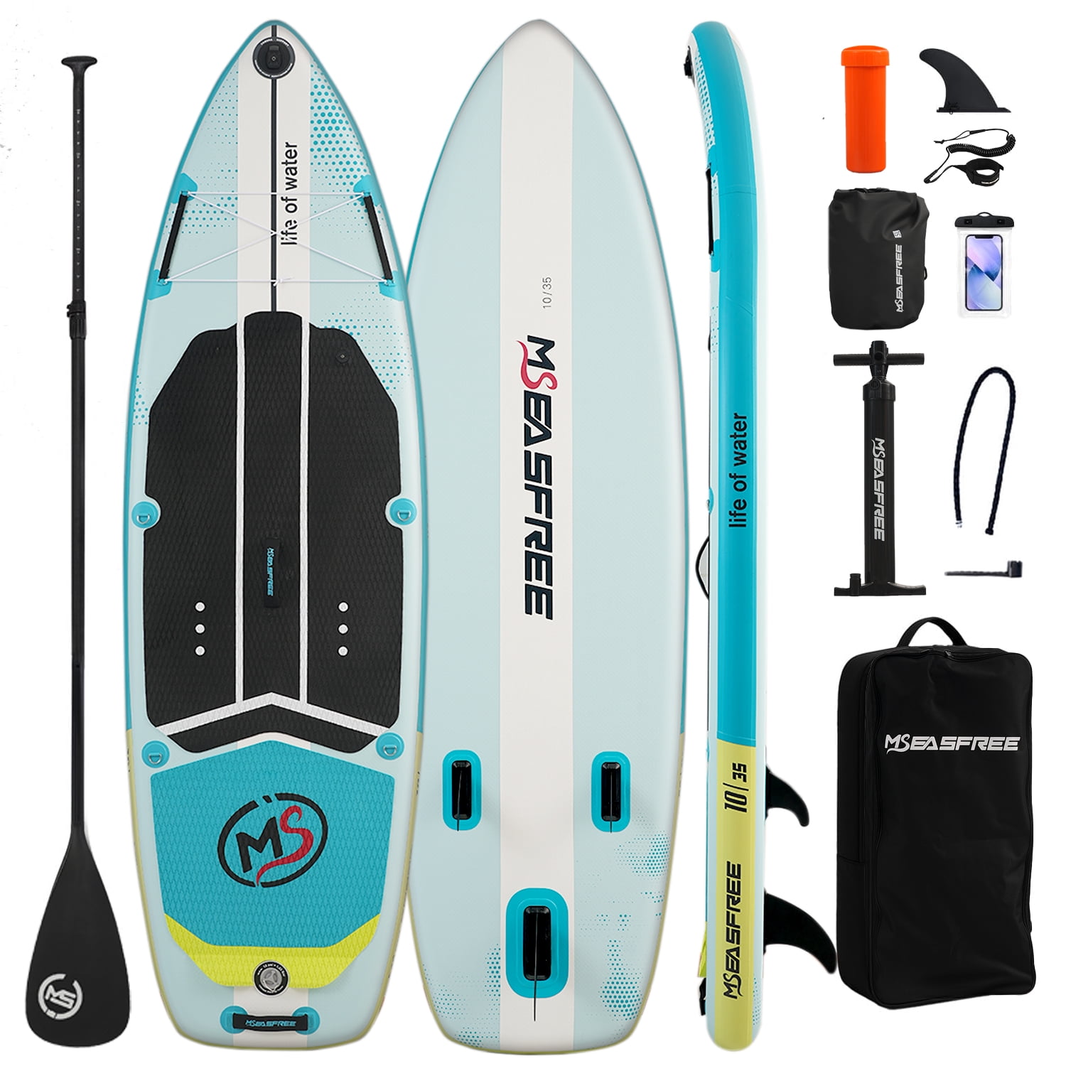 MSEASFREE Inflatable Paddle Board Stand up Paddle Board with Premium ...