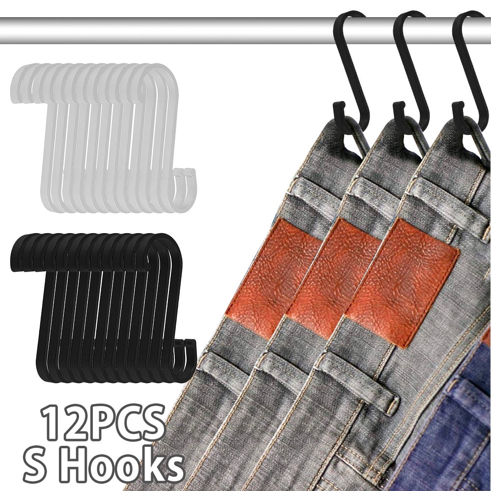 Everso 12pcs S Shaped Hooks, Space Aluminum S Hanging Hooks, Heavy Duty ...