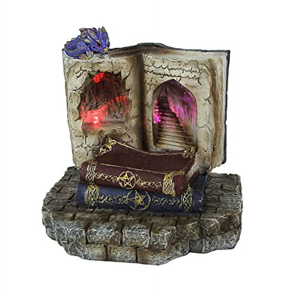 Everspring Resin Magic Book Resting Dragon LED Sculpture Accent Light ...