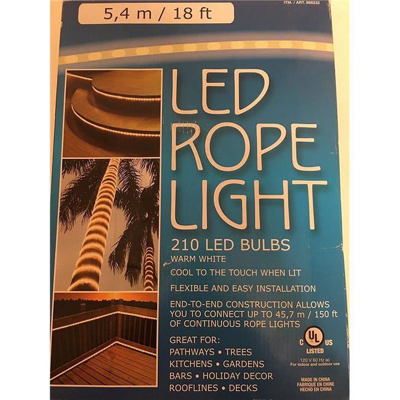 Everstar Merchandise E62 ES64346X LED Rope Light Bulbs Warm Blue ...