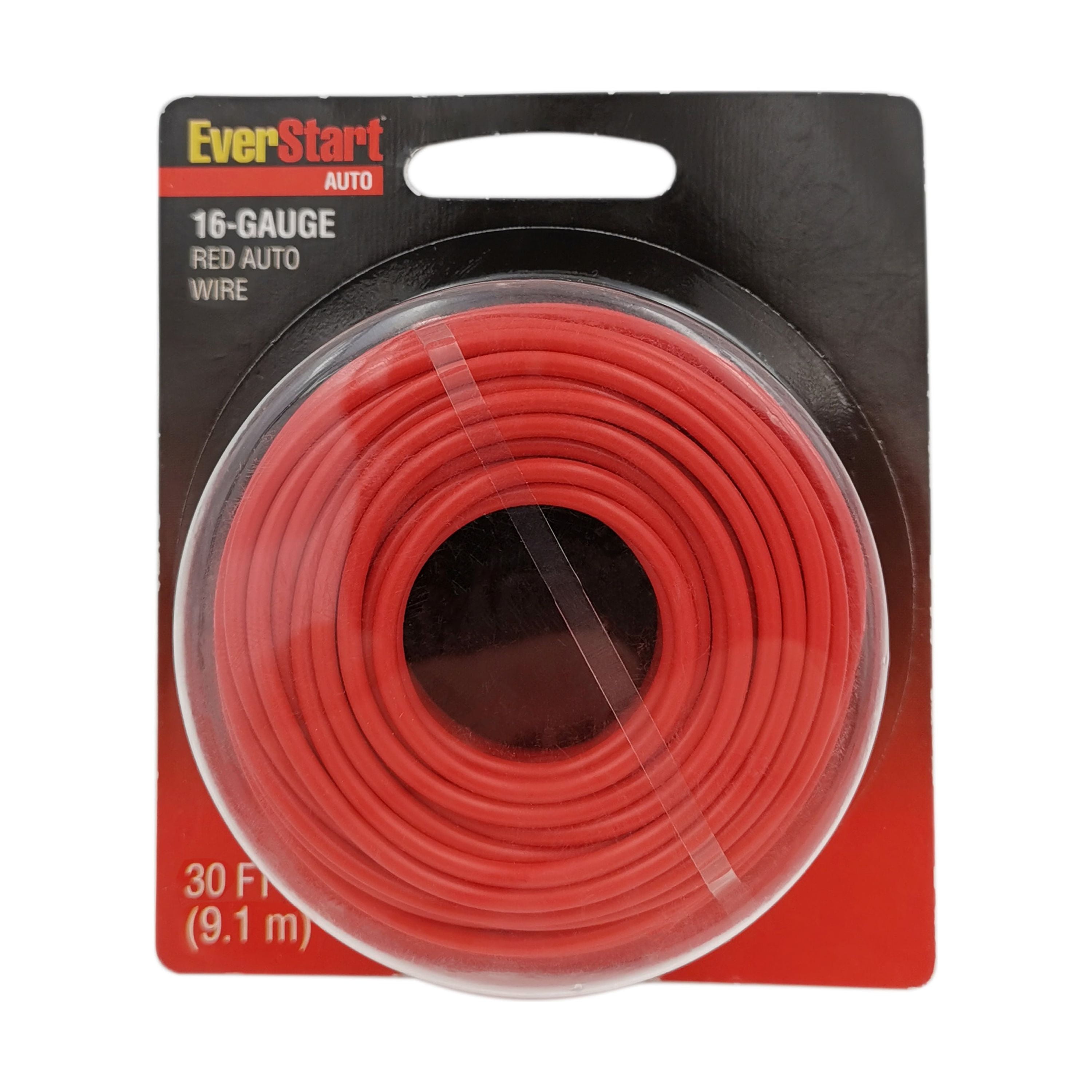 HyperTouch 16-Gauge Auto Wire Roll, Red, 30ft, Uses in Coil Wire, Relay ...