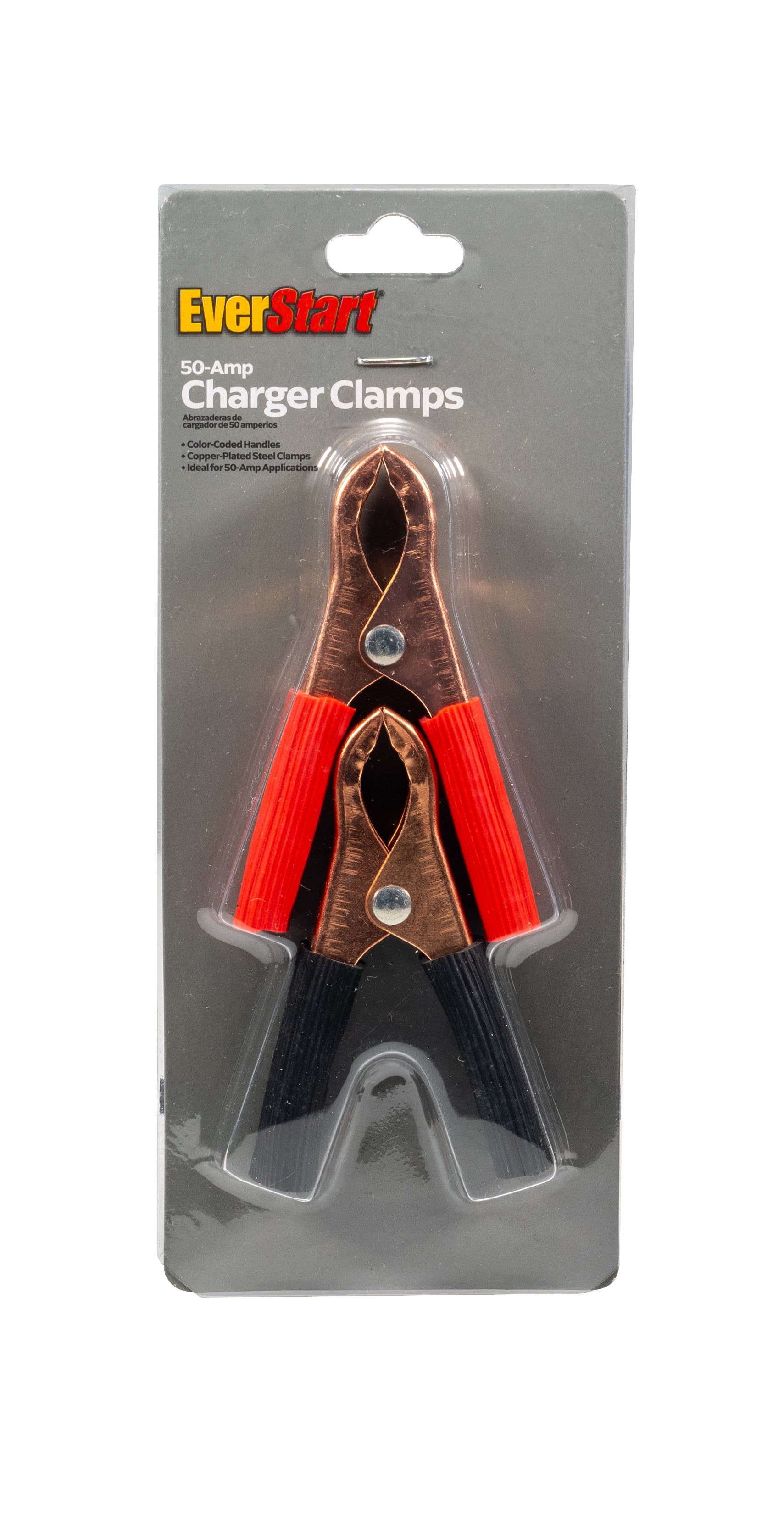 Ever Start 50-Amp Booster Cable Clamps for 6-12V Car Batteries with ...