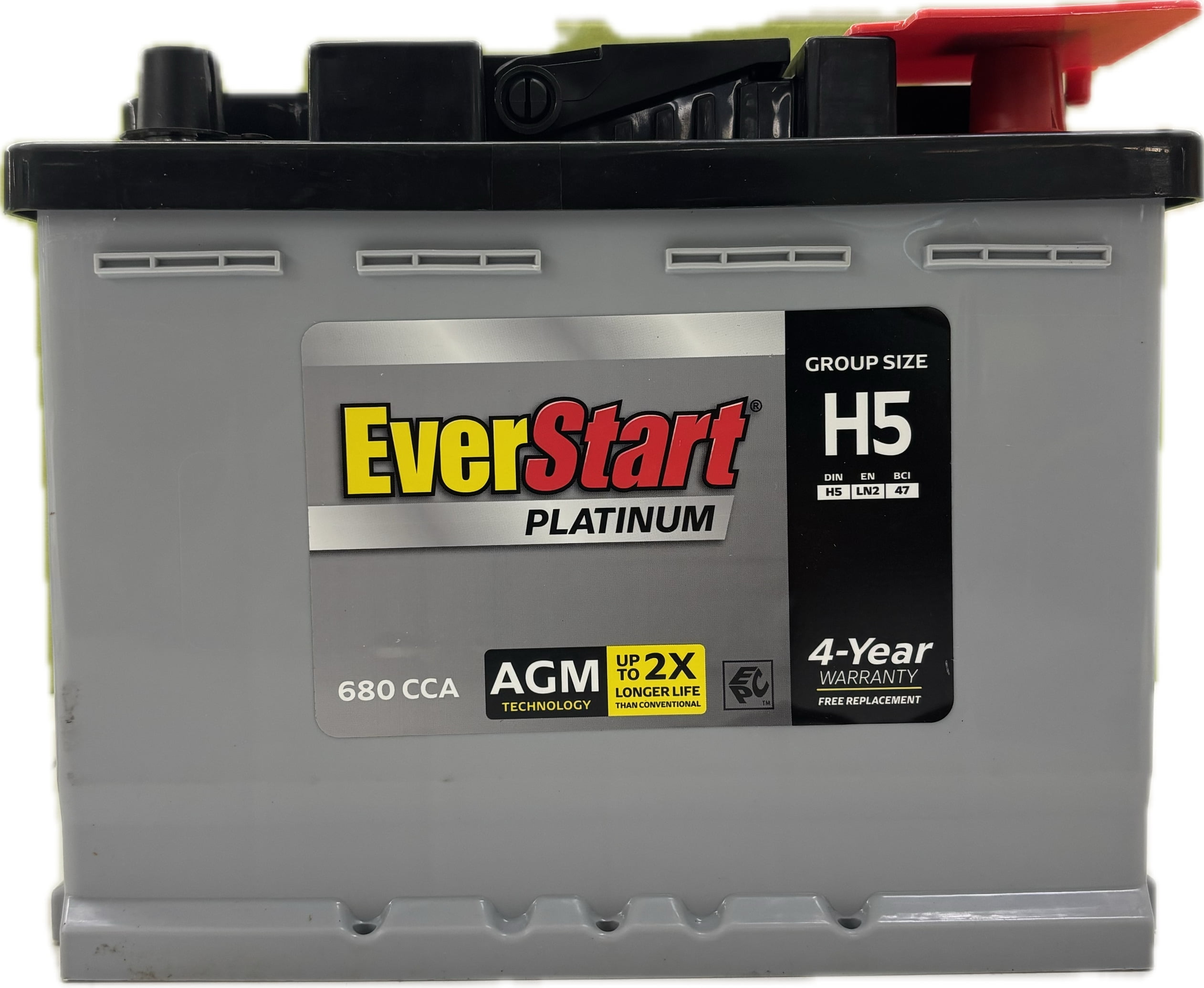 EverStart Platinum AGM Battery, Group Size H5 - 12 Volts 640 CCA 100 RC ...