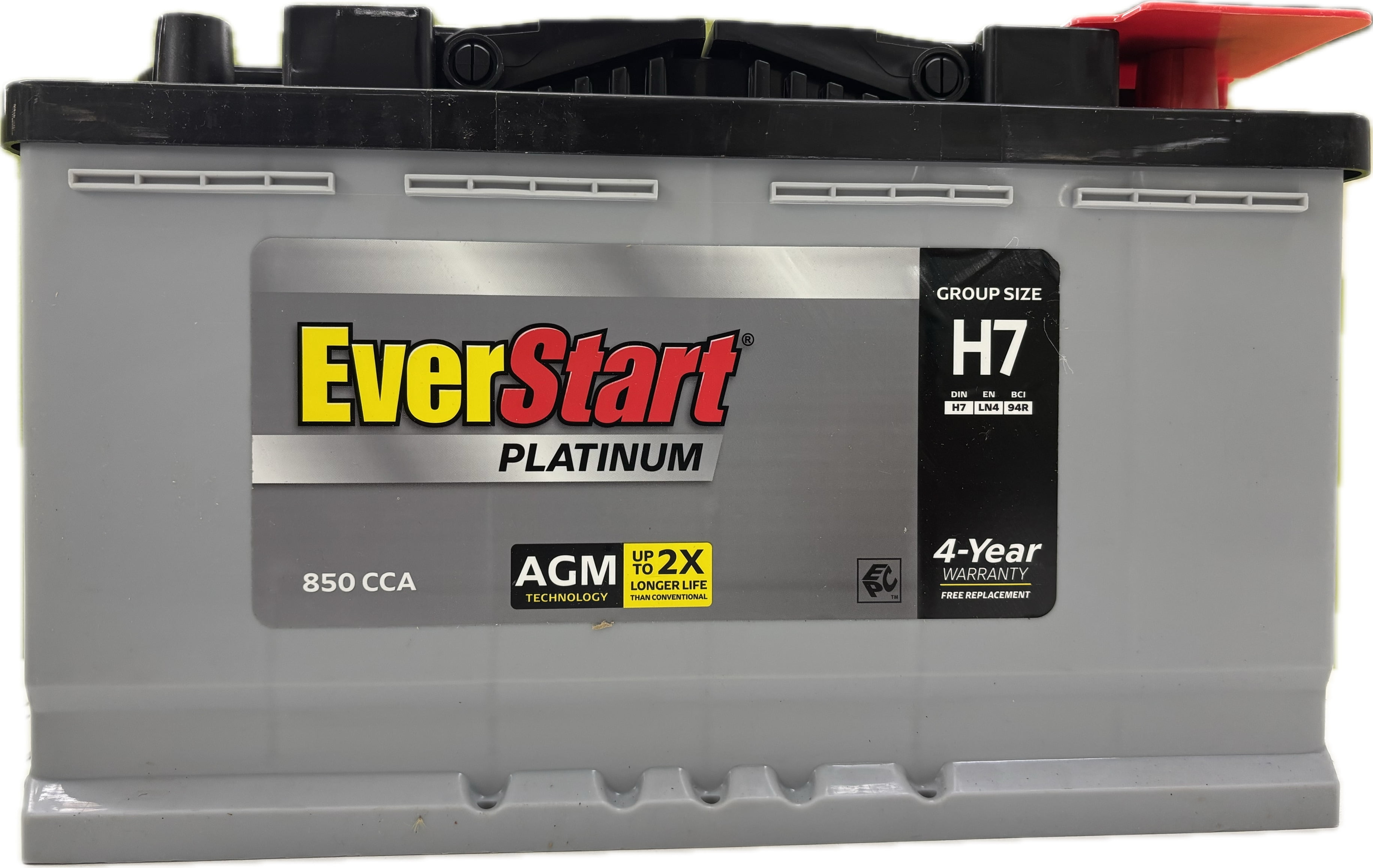 EverStart Platinum AGM Automotive Battery, Group Size H7 / LN4 / 94R 12 ...