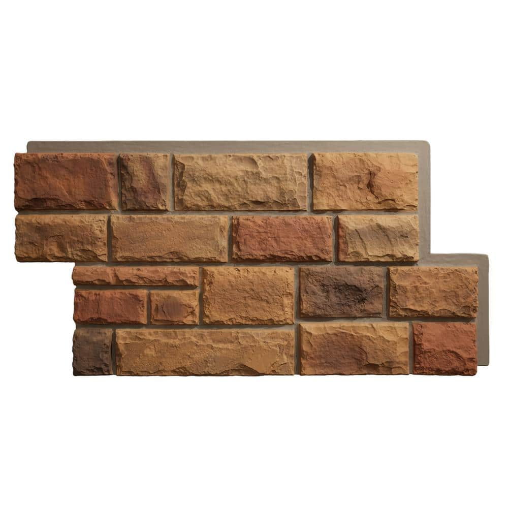 Everstone Regal Faux Stone 47.75 in. x 24.75 in. Polyurethane Siding ...