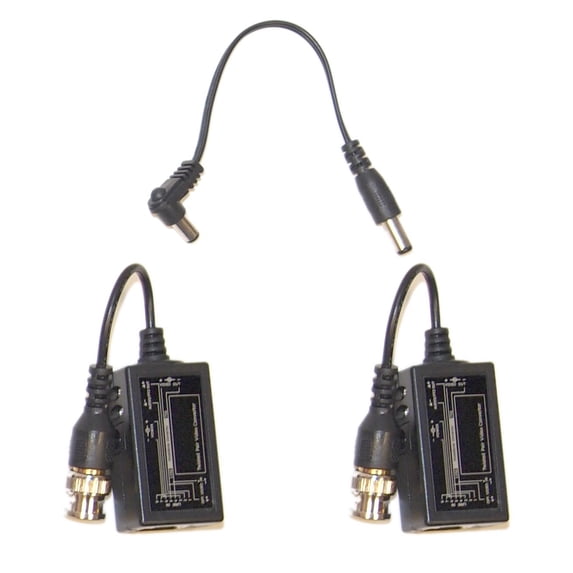 Evertech 1 Pair Passive Video Balun with Power BNC to RJ45 Converter ...