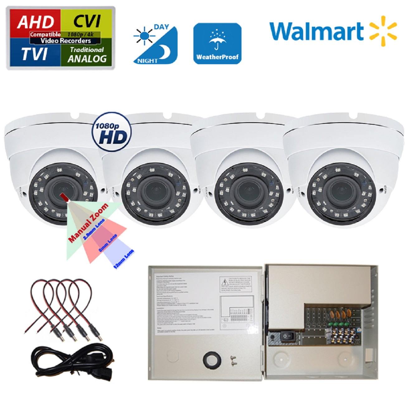 Evertech 1080P HD Day Night Vision Outdoor Indoor Dome CCTV Security ...