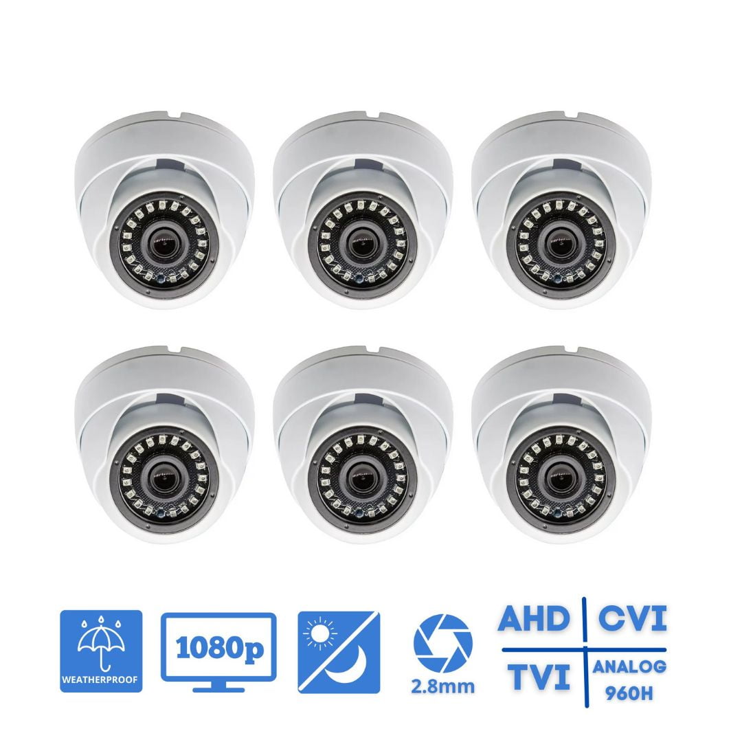 Evertech 1080p Dome Security Cameras Weatherproof Indoor / Outdoor with ...