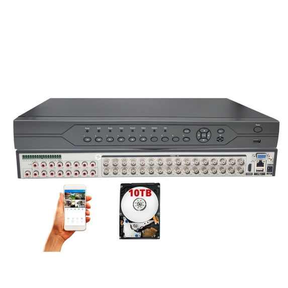 Evertech 32 Channel HD DVR Surveillance Recorder with 10TB Memory for ...