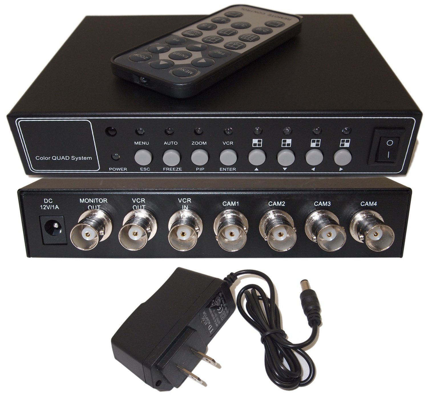 Free Shipping! Evertech 4 Channel Color Analog Camera Quad Processor ...