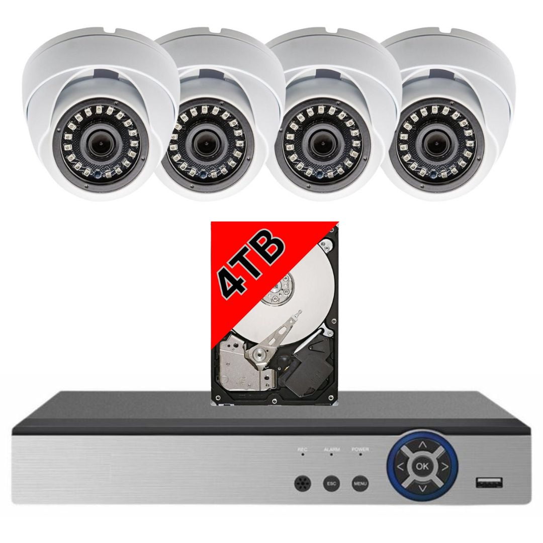 Evertech 8 Channel 4 CCTV Security Camera System 4TB HDD Realtime Surveillance Playback Remote ...