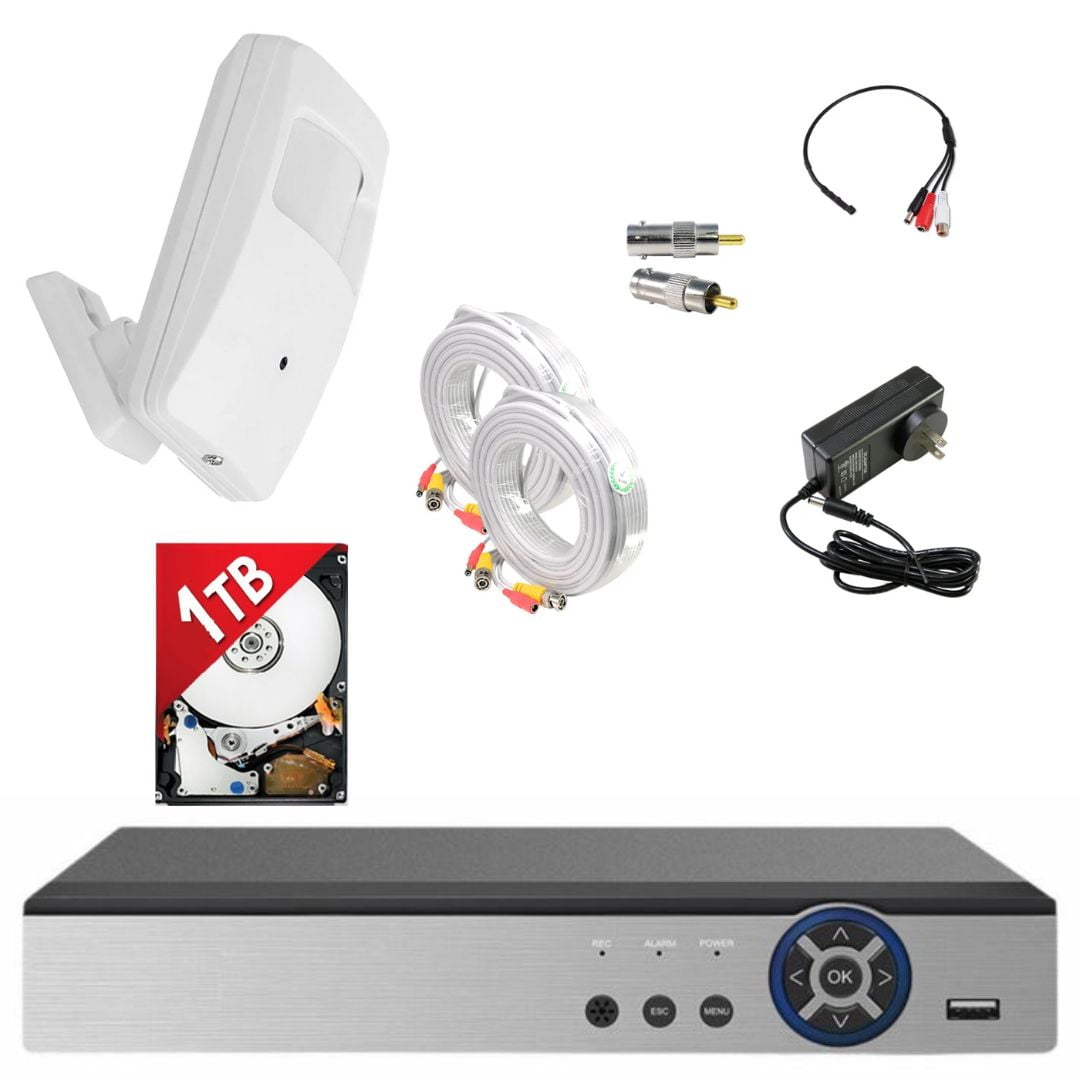 Evertech 8 Channel DVR with Motion Sensor Style Camera 1TB Hard Drive ...