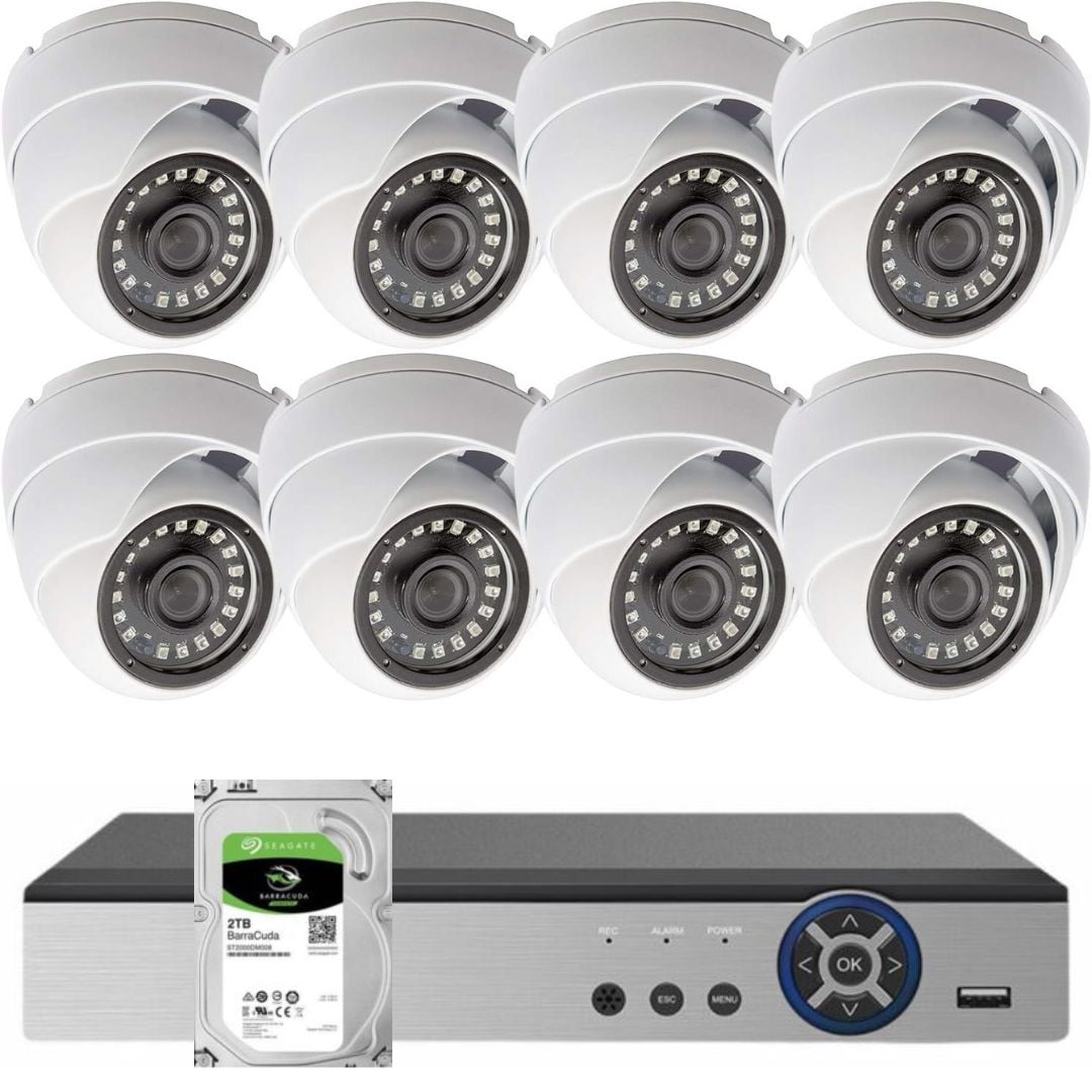 Evertech 8 Channel Security Camera System 2TB Hard Drive 1080P HD ...
