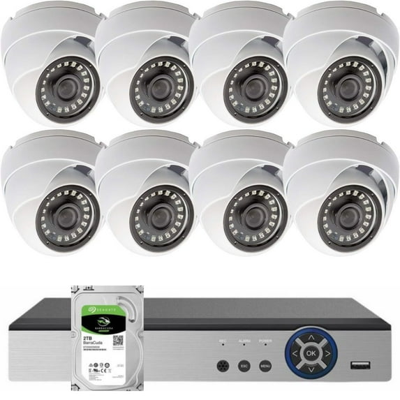 Evertech 8 Channel Security Camera System 2TB Hard Drive 1080P HD ...