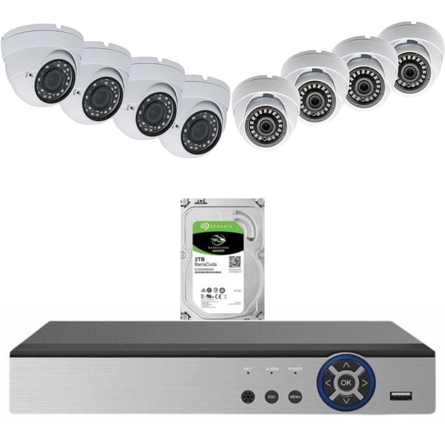 Evertech 8 Channel Video Surveillance System 1080p HD Dome Security ...