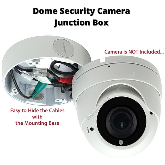 Evertech White 4.75" Junction Outlet Box for Varifocal Lens Eyeball ...