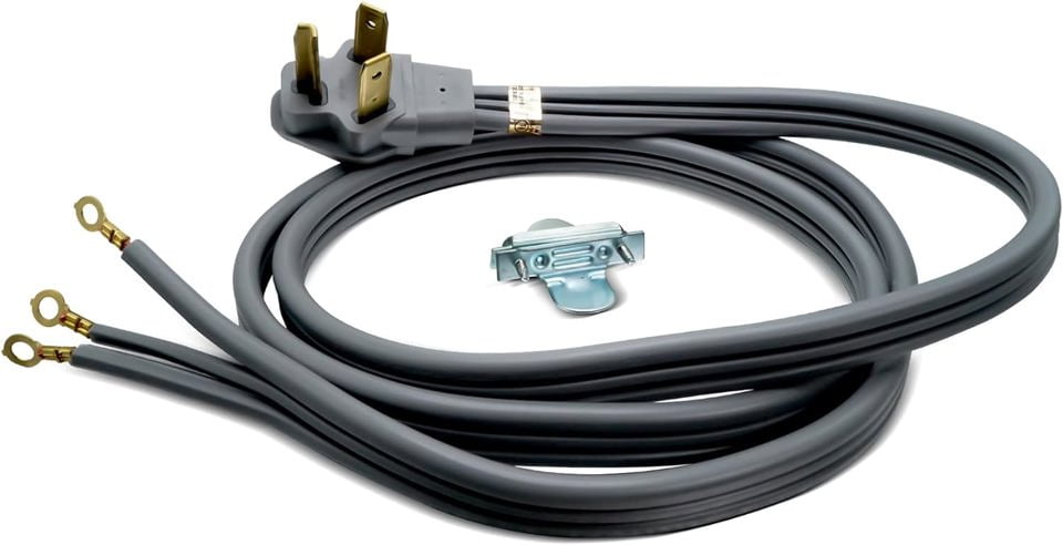 EvertechPRO 57000 3-Prong 6ft Dryer Power Cord Rated 30 Amps Universal ...
