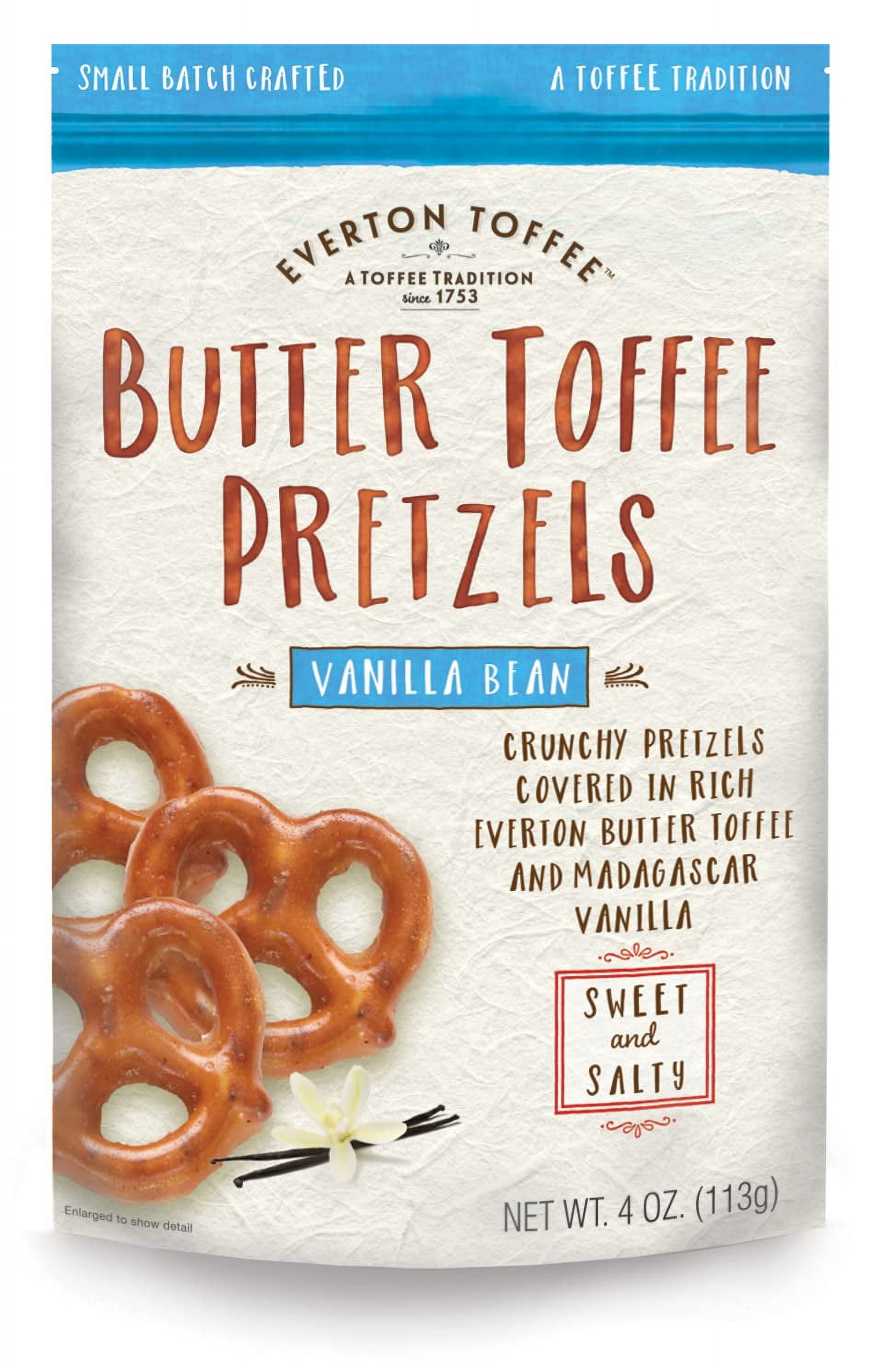 Everton Butter Toffee Pretzels Vanilla Bean Flavor (4 oz bag 3-pack ...