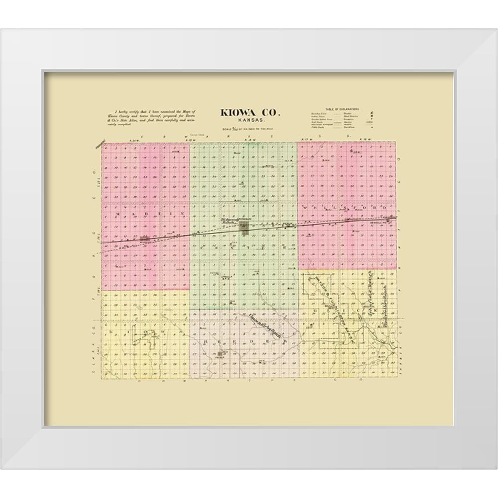 Everts 29x26 White Modern Wood Framed Museum Art Print Titled - Kiowa ...