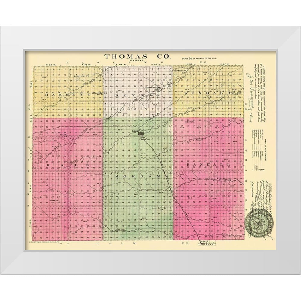 Everts 32x26 White Modern Wood Framed Museum Art Print Titled - Thomas ...