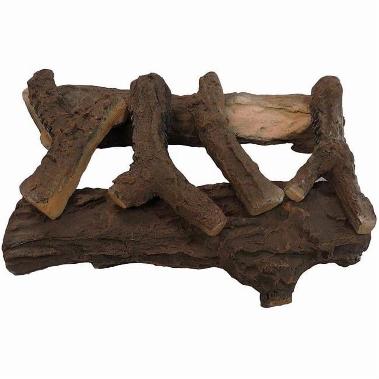 Everwarm EWPO18R 18 in. Refactory Log Set, Palmetto Oak - 5 Piece ...
