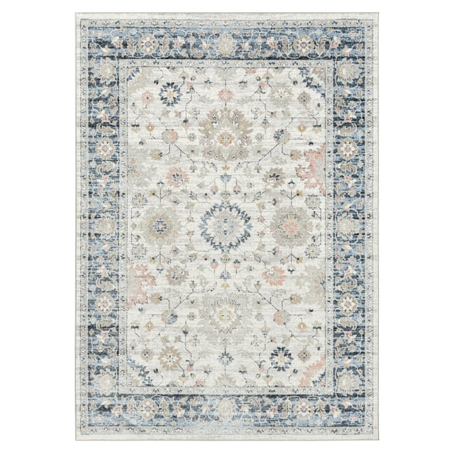 Everwash Treasure Lina Traditional Medallion Machine Washable Indoor ...