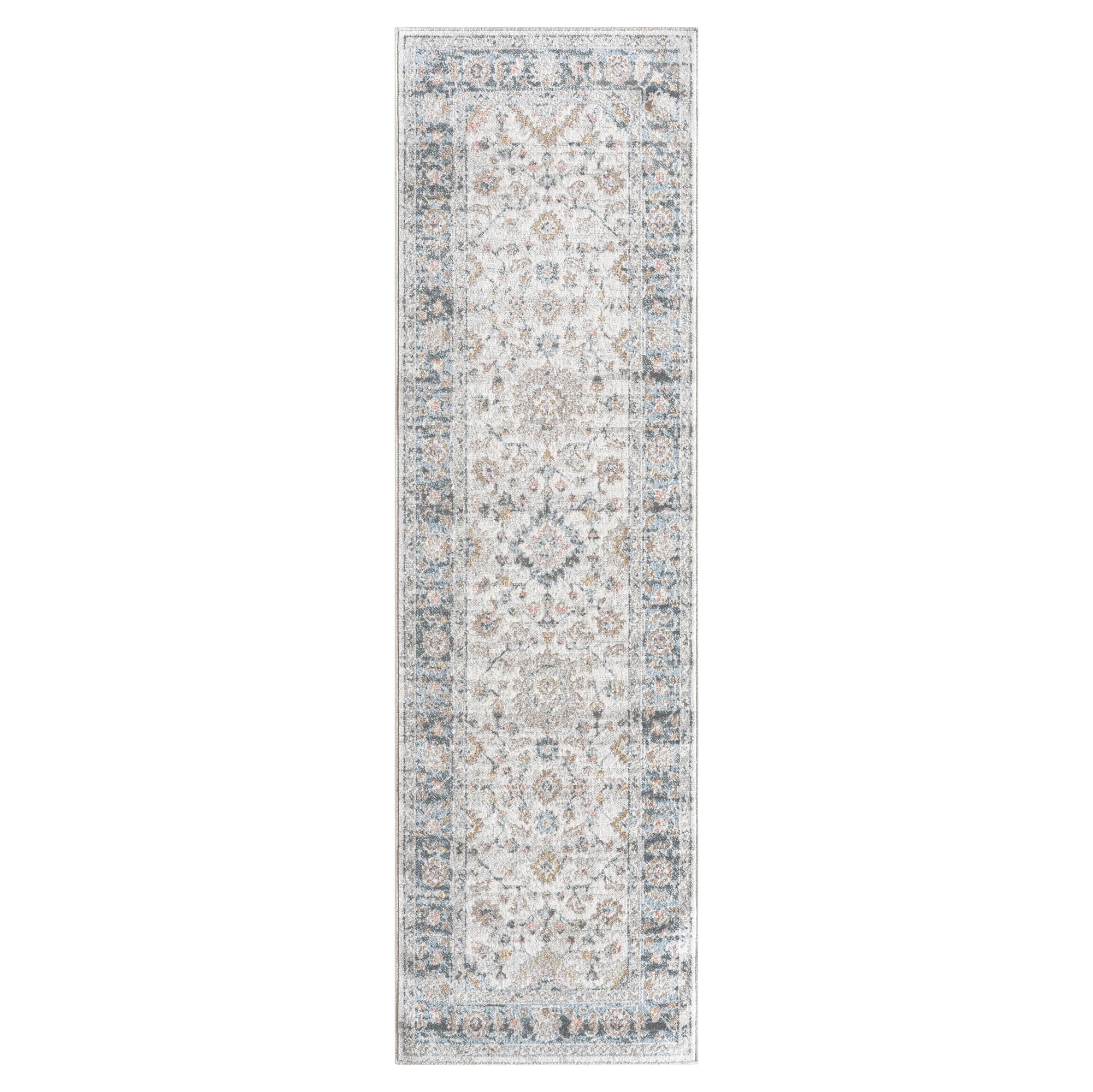 Everwash Treasure Lina Traditional Medallion Machine Washable Runner ...