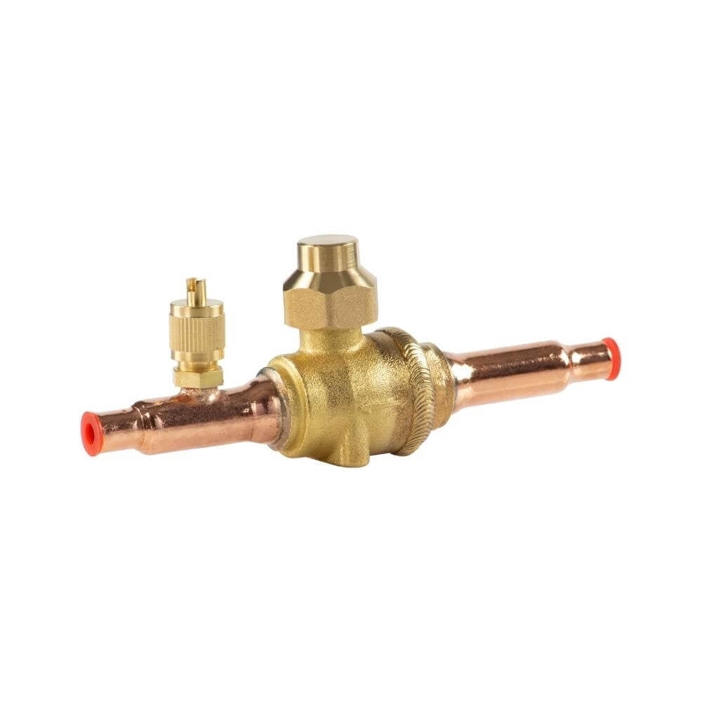Everwell Bronce Copper Ball Valve with Access Valve. 3/8" O.D. 1 Piece ...