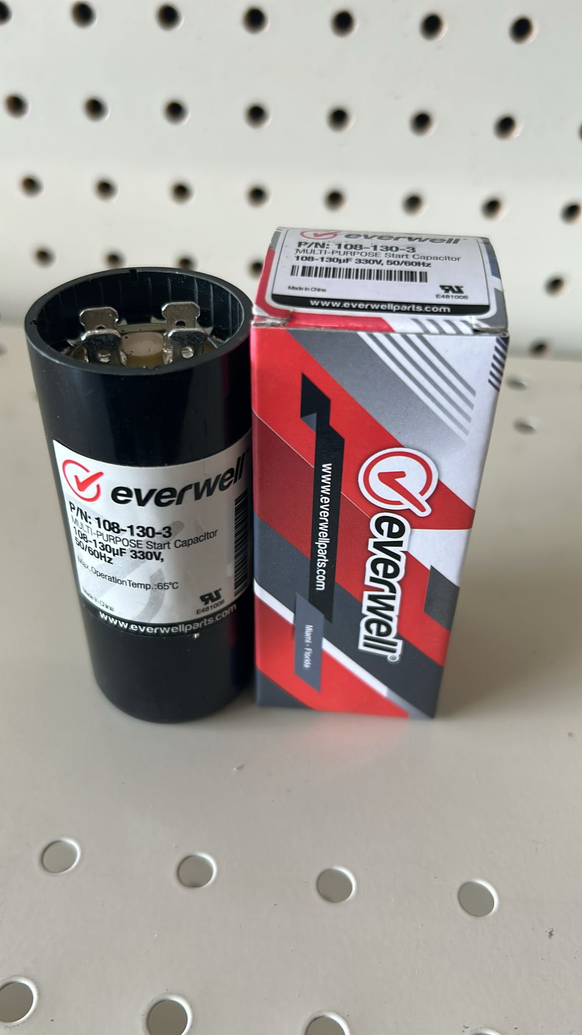 Everwell Multi-Purpose Start Capacitor 108-130µf x 330V for 50/60Hz ...