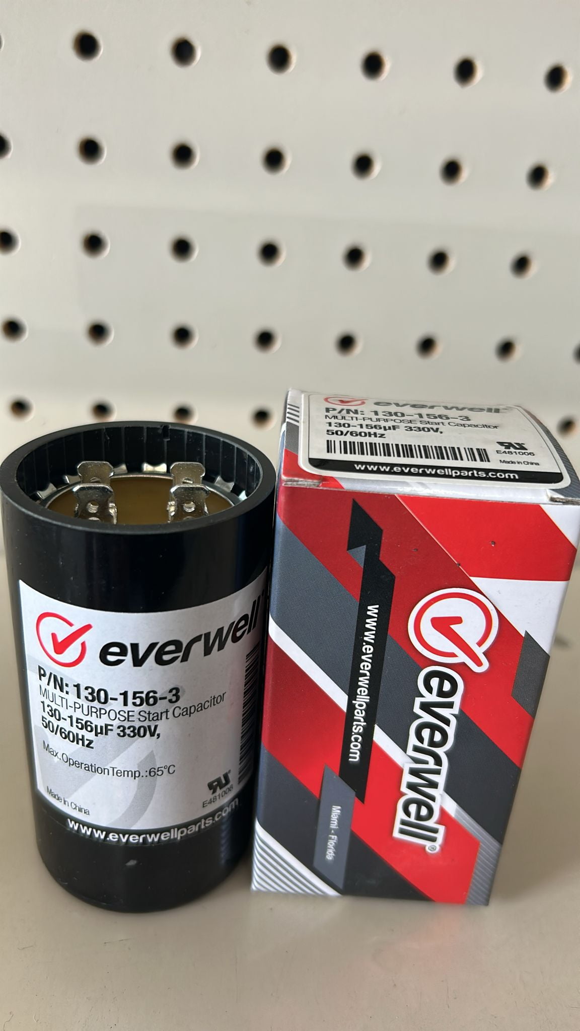 Everwell Multi-Purpose Start Capacitor 130-156µf x 330V for 50/60Hz ...