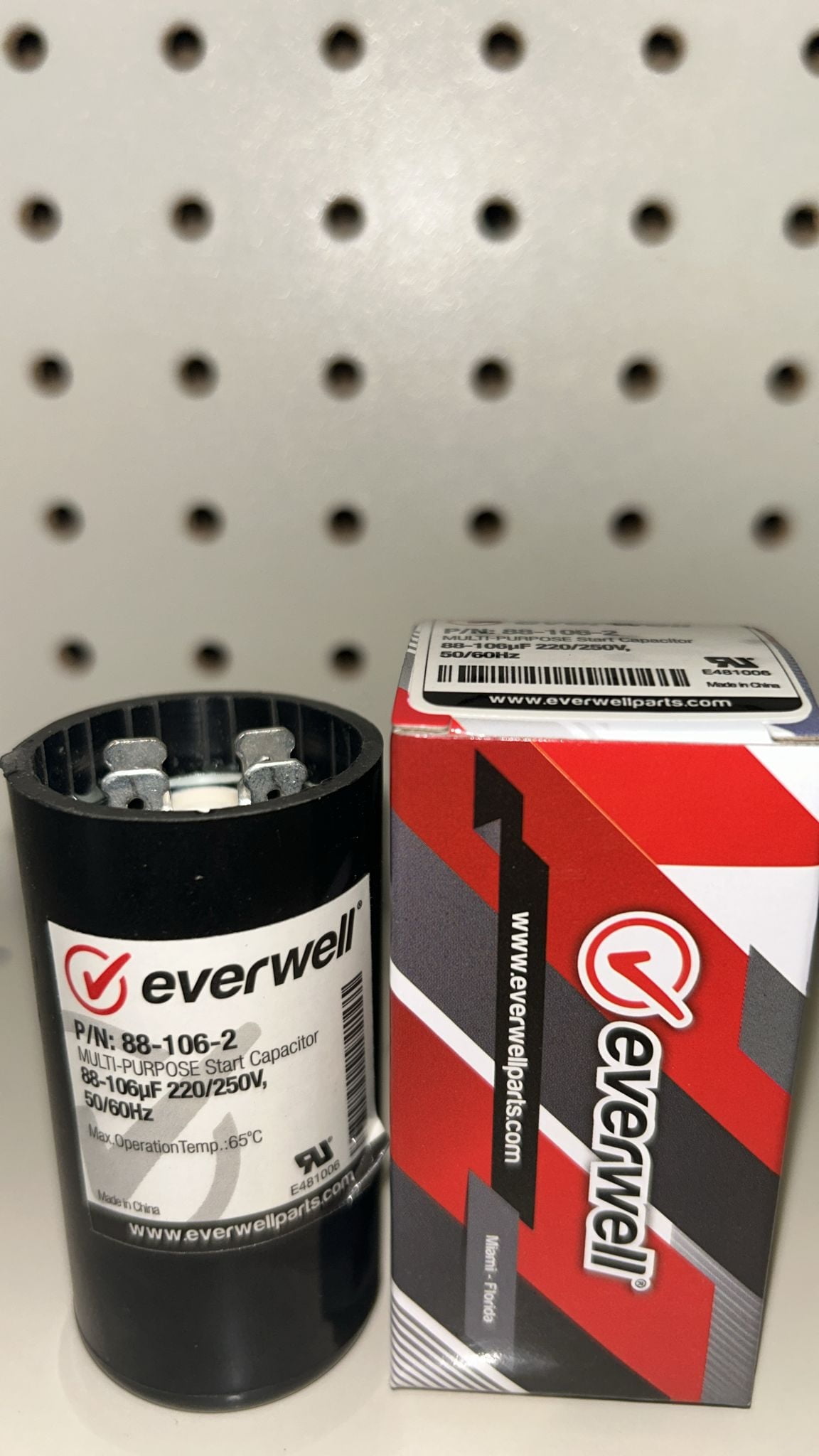 Everwell Multi-Purpose Start Capacitor 88-106µf x 220/250V AC 50/60 Hz ...