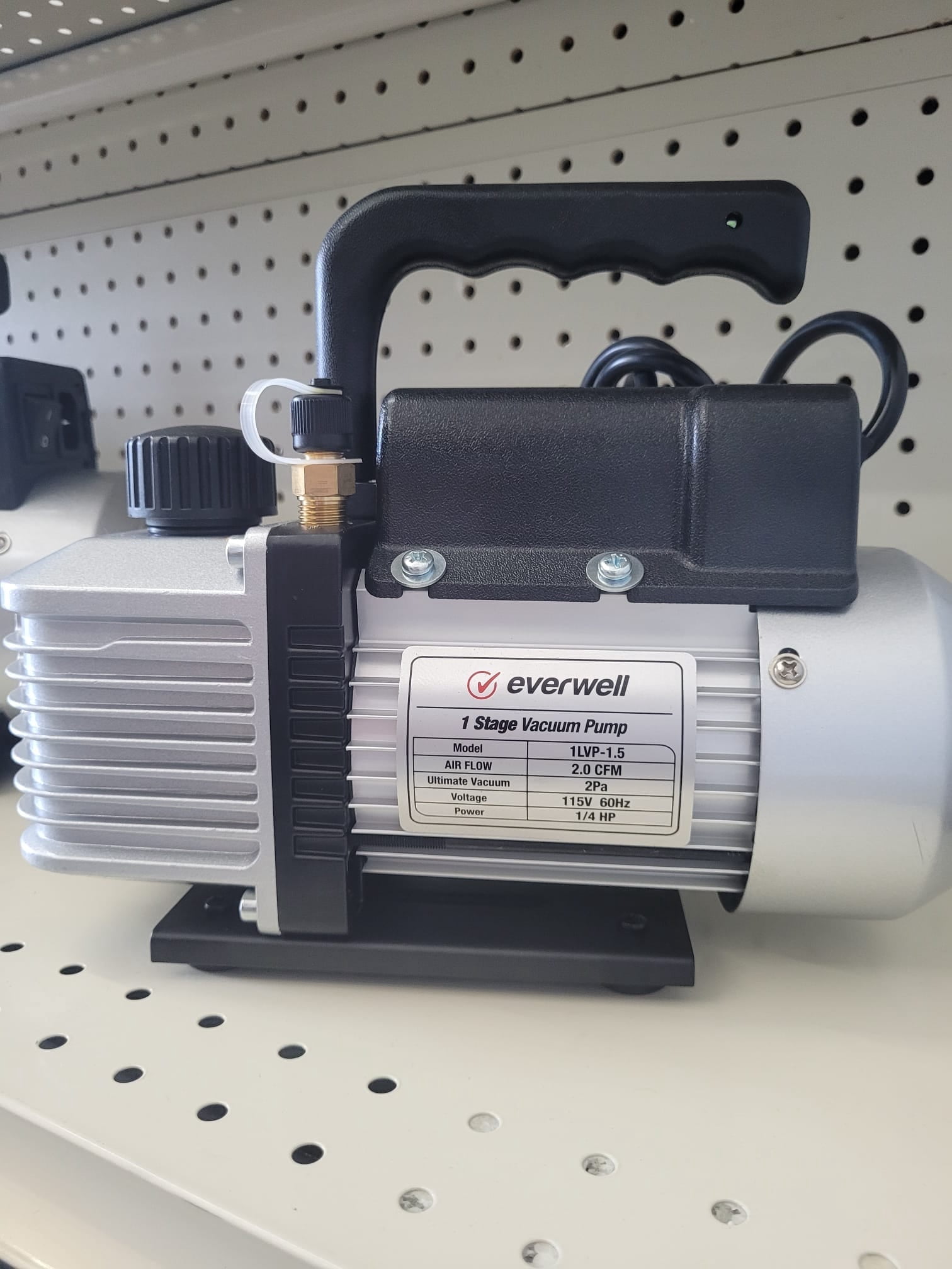 Everwell 2.0 CFM 1/4HP 1-Stage Vacuum Pump 110V/60HZ - Walmart.com