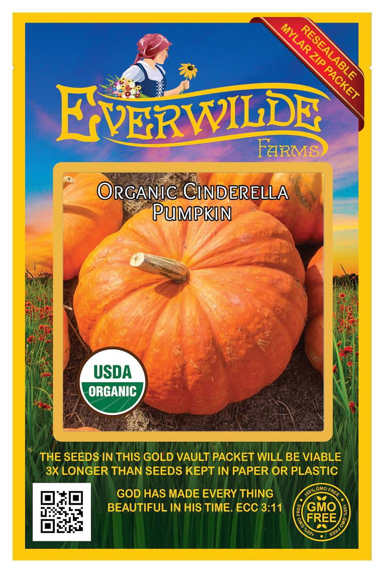 Everwilde Farms - 10 Organic Cinderella Pumpkin Seeds - Gold Vault ...
