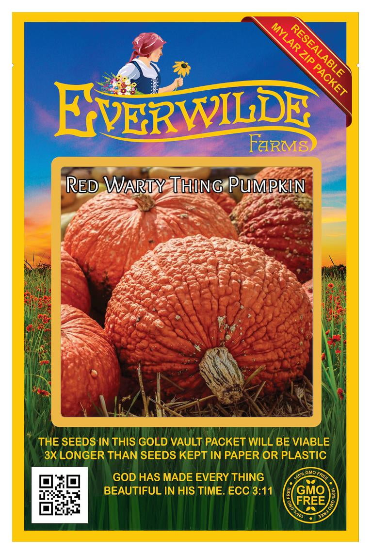 Everwilde Farms - 10 Red Warty Thing Pumpkin Seeds - Gold Vault Seed ...