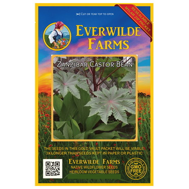 Outsidepride Castor Bean Gibsonii - Scarlet Red Foliage Planting Seeds ...