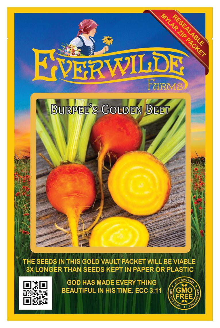 Everwilde Farms - 100 Golden Beet Seeds for Planting Veggie Gardening ...