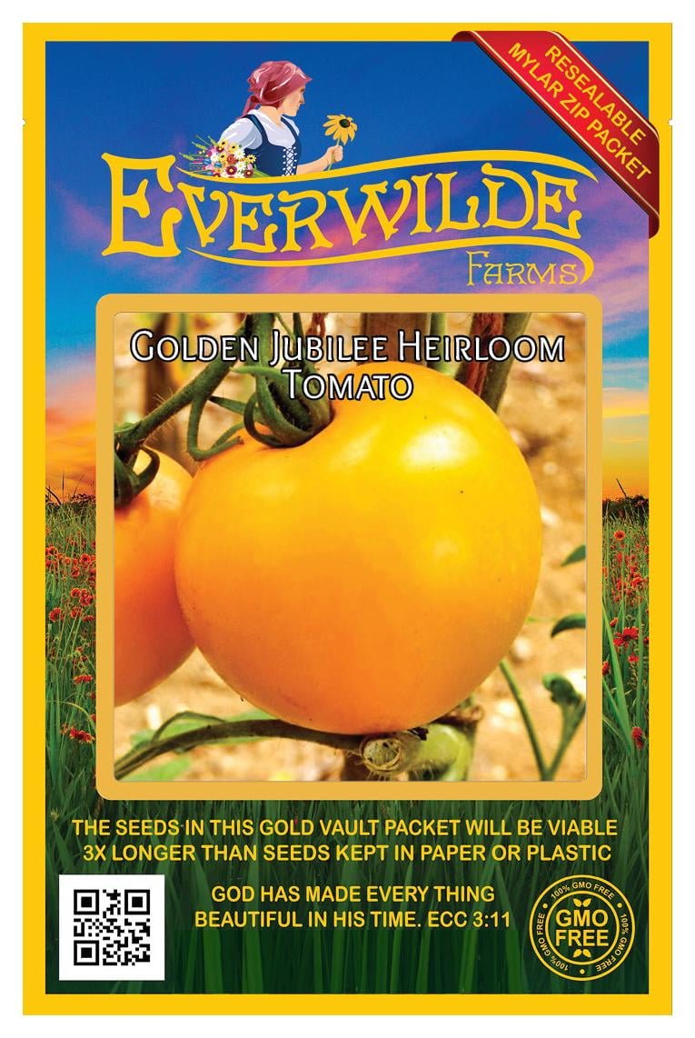 Everwilde Farms - 100 Golden Jubilee Heirloom Tomato Seeds - Gold Vault ...