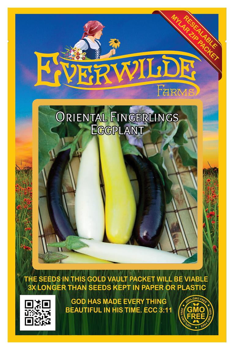 Everwilde Farms - 100 Oriental Fingerlings Eggplant Seeds - Gold Vault ...